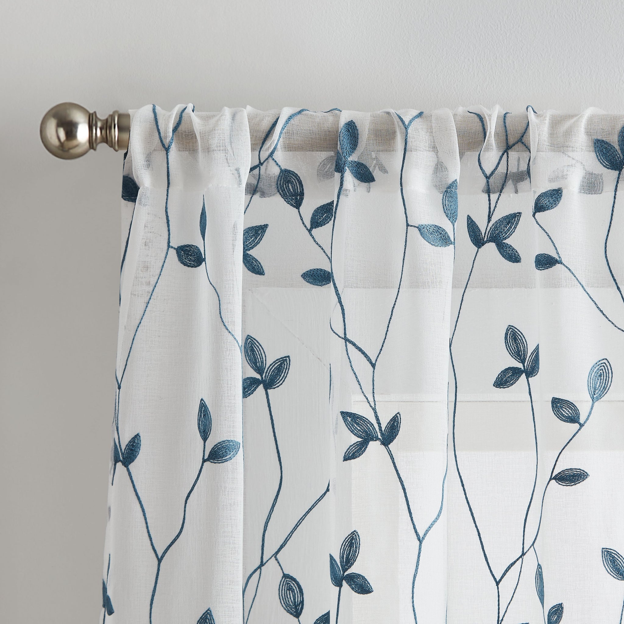 Curtainworks Botanical Embroidery Curtain Panel Pair – decoratd