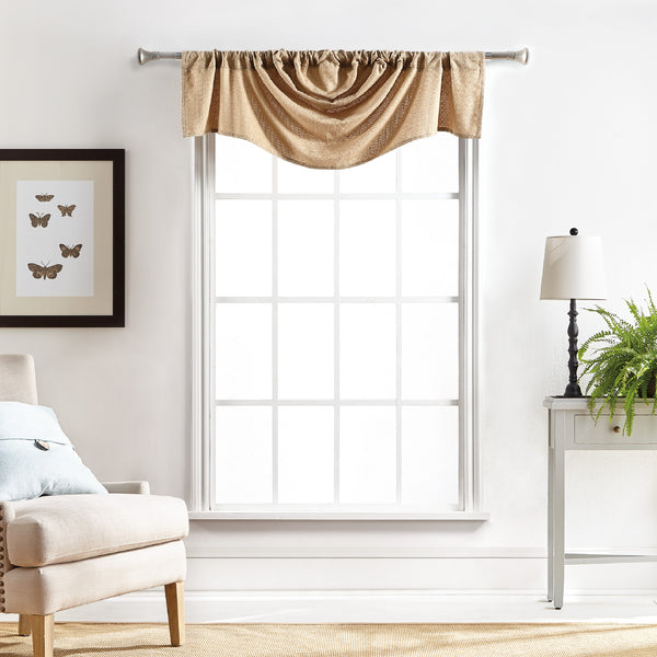 Martha Stewart Chenille Stitch Trumpet Valance – decoratd